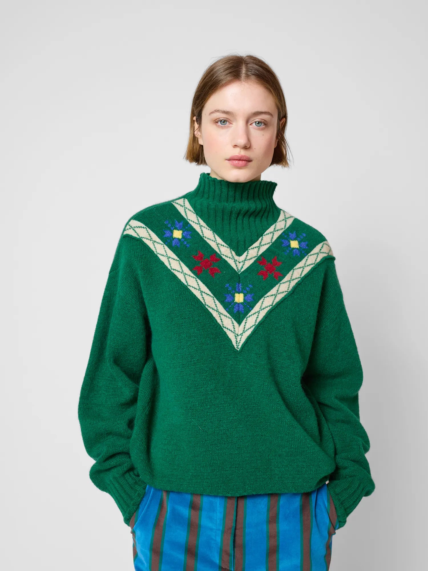 Floral turtleneck jumper for Woman | Bobo Choses – BOBO CHOSES Japan ...